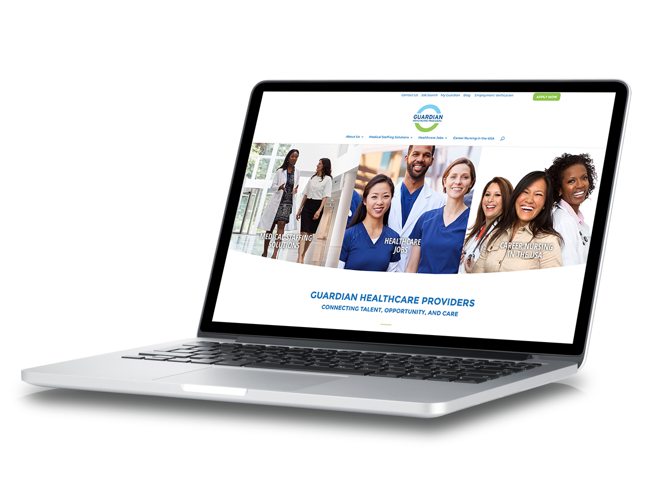 Guardian Healthcare Website showing on a laptop - Riley & You